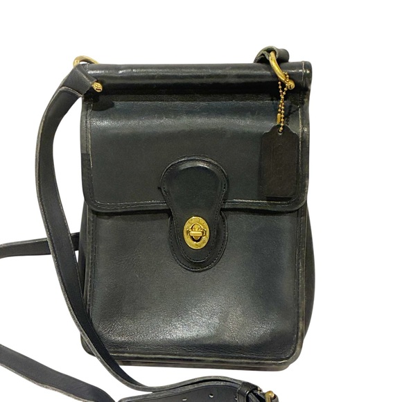 Coach | Bags | Vintage Coach Navy Blue Murphy Leather Shoulder ...